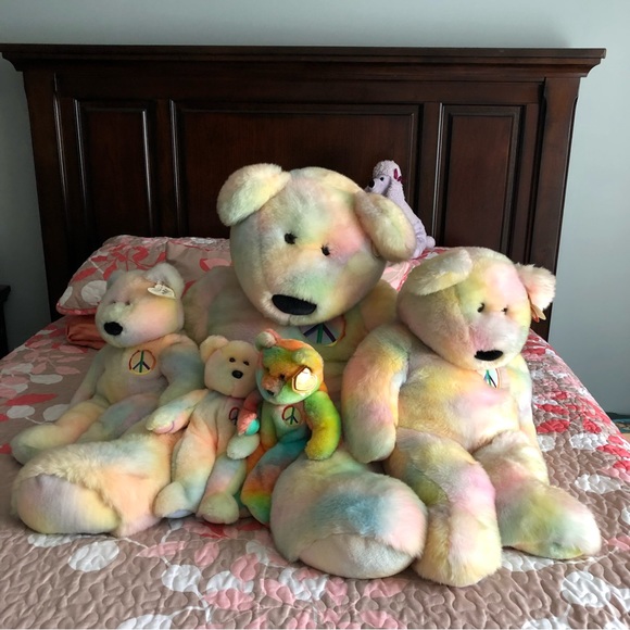 Toys | Beanie Baby Peace Bear Collection | Poshmark